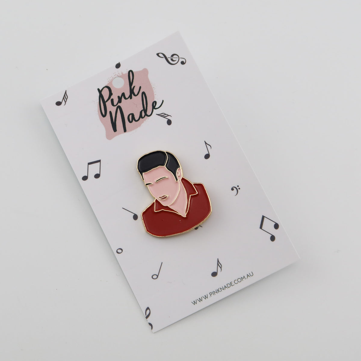 Elvis Lapel Pin – Pink Nade